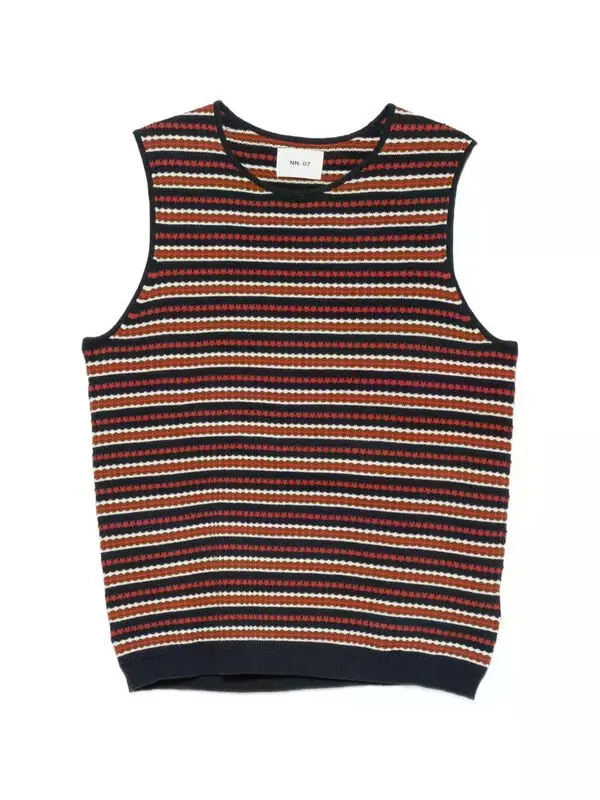 Nn07 Striped Knitted Vest