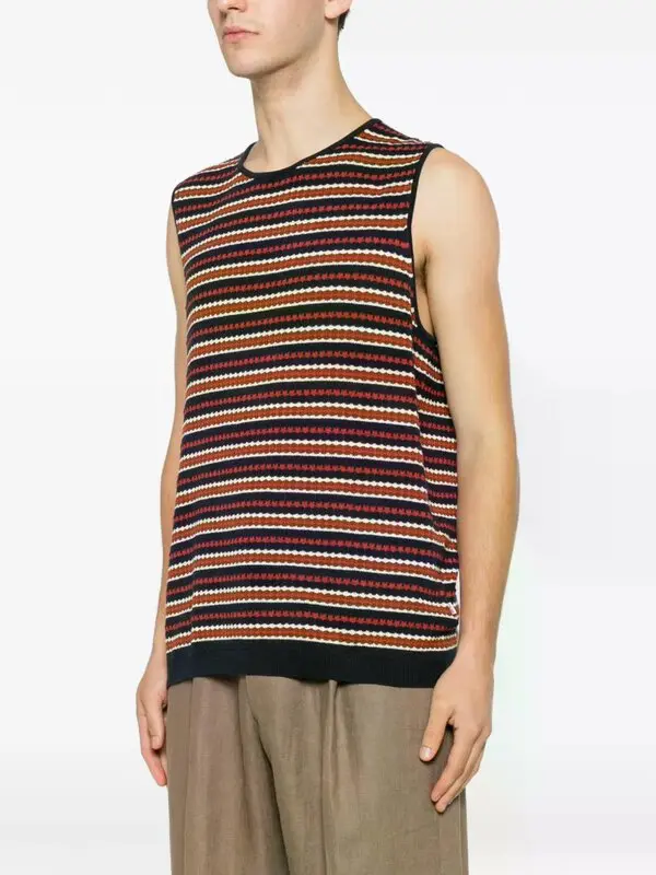 Nn07 Striped Knitted Vest