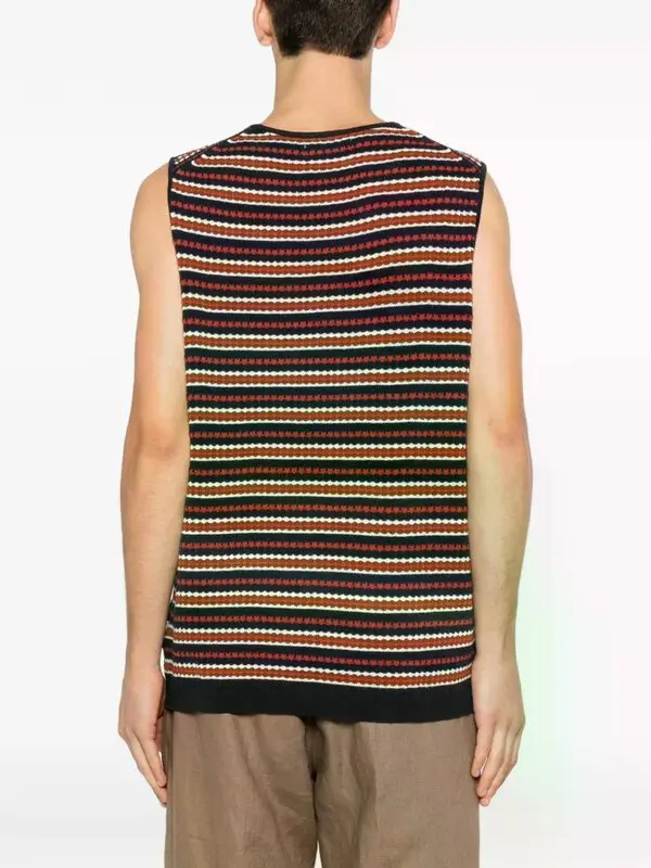 Nn07 Striped Knitted Vest
