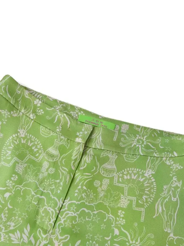 Shanghai Tang Mulberry Silk Palazzo Pants