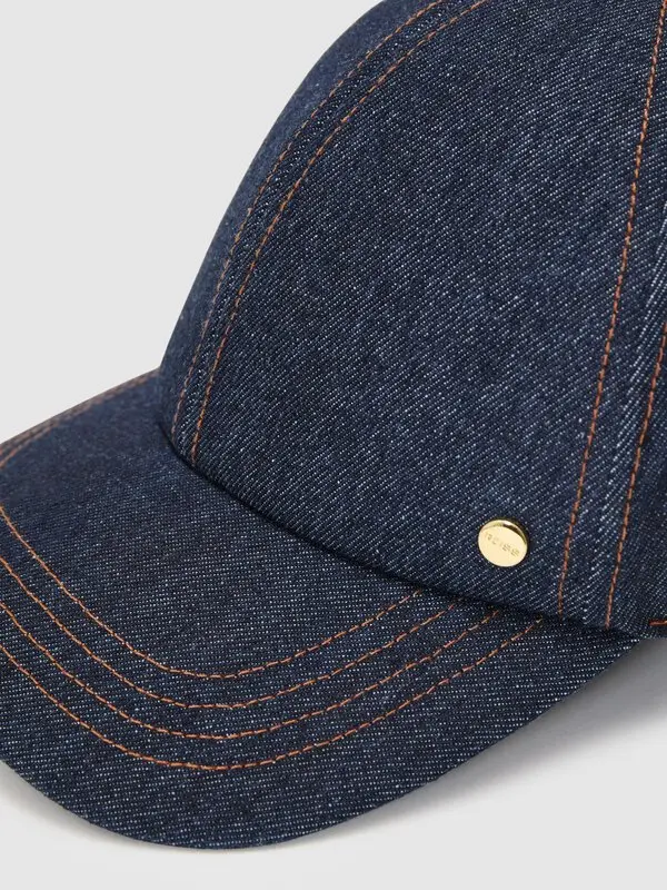 REISS Daisy Denim Baseball Cap