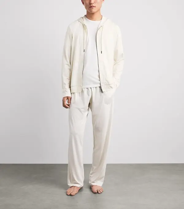 Derek Rose Micromodal Zip-up Hoodie