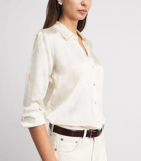L'Agence Silk Tyler Blouse - Ivory