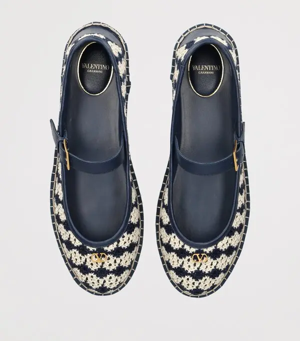 Valentino Garavani Crochet La Cruisette Ballet Flats