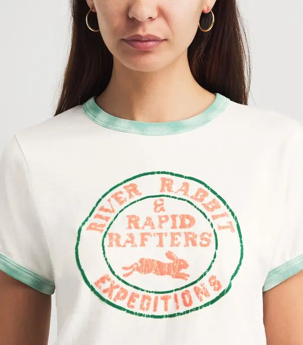 MOTHER Cotton Itty Bitty Graphic T-shirt - White