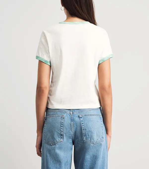 MOTHER Cotton Itty Bitty Graphic T-shirt - White