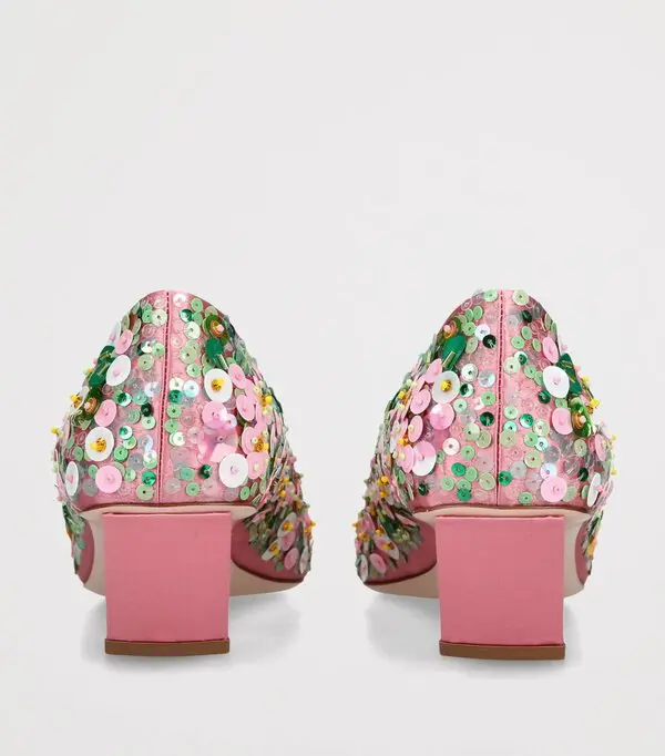 ROGER VIVIER Sequinned Belle Vivier Pumps - Pink
