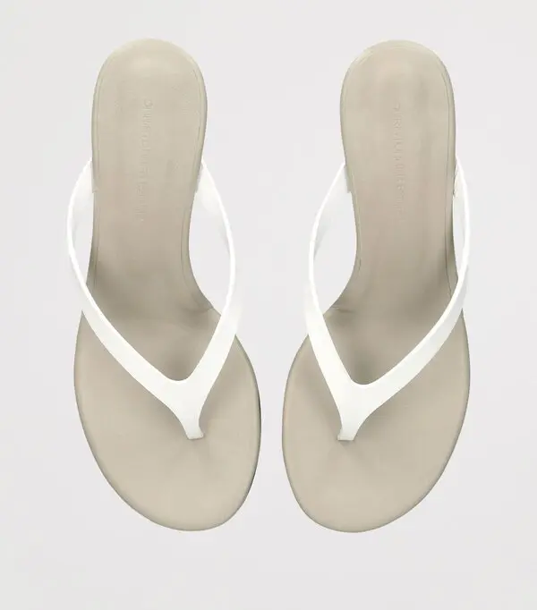 Christopher Esber Leather Scala Wedge Sandals - White