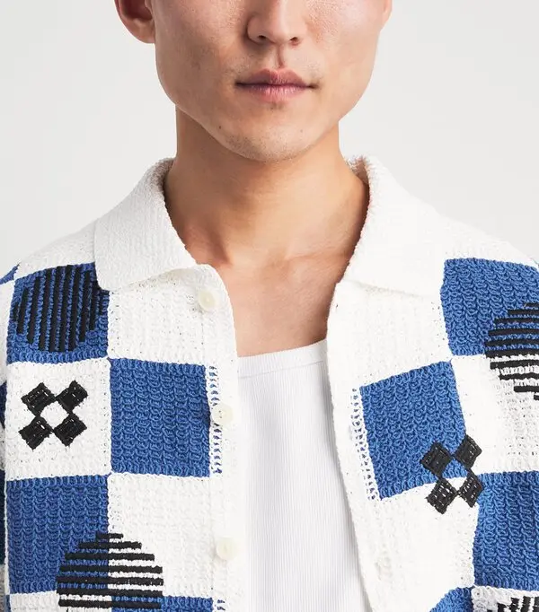 WAX LONDON Cotton Crochet Porto Shirt