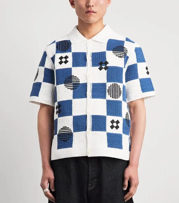 WAX LONDON Cotton Crochet Porto Shirt
