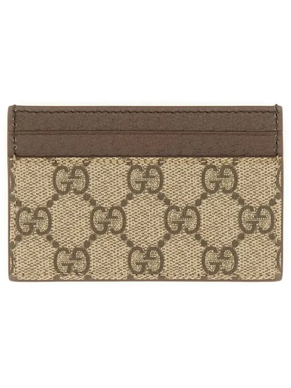 Gucci Card Holder Gg - Brown