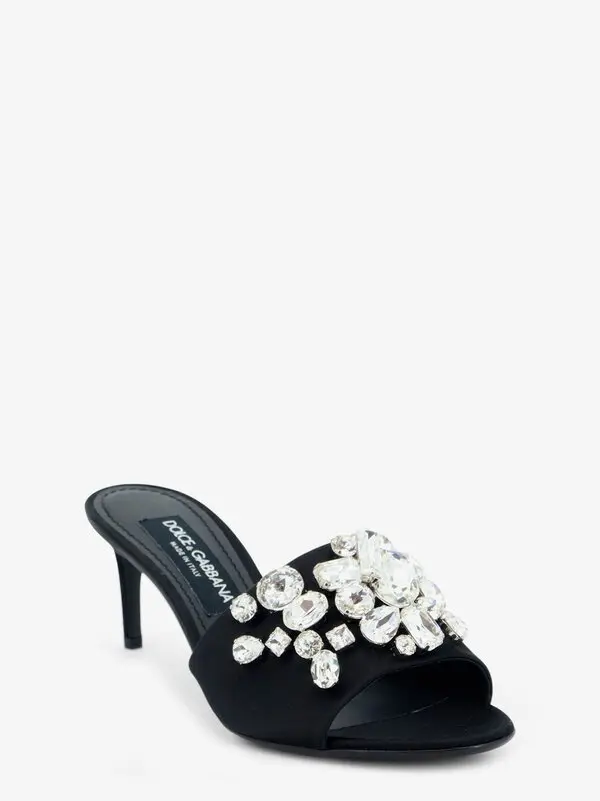Dolce & Gabbana Embellished Satin Sandals - Multicolor