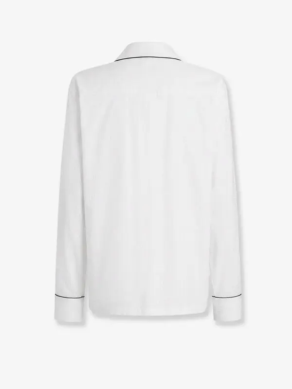Dolce & Gabbana Vanity Pajamas Textured Cotton Shirt