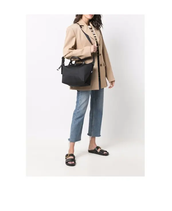 Longchamp Le Pliage Energy Strapped Small Tote Bag - Black