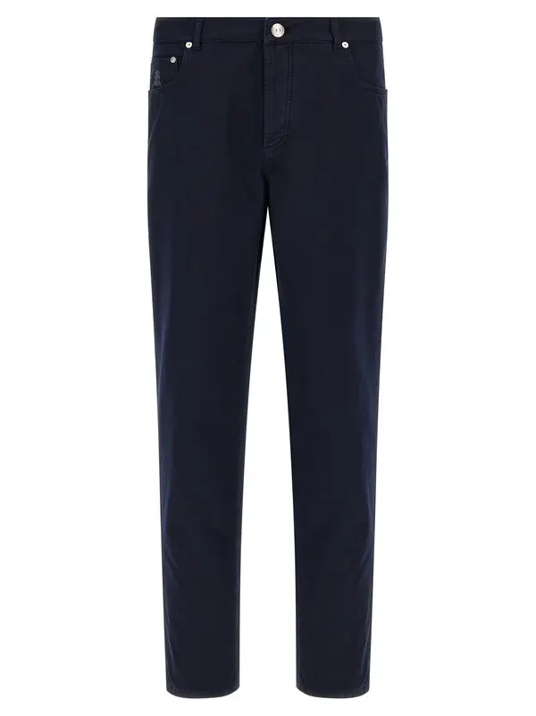 Brunello Cucinelli Cotton Trousers - Black
