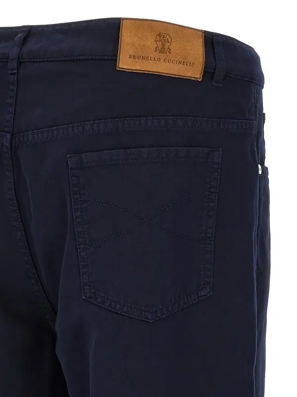 Brunello Cucinelli Cotton Trousers - Black