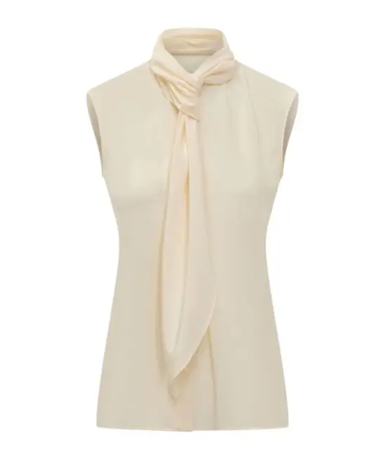 Alberta Ferretti Sleeveless Knotted Neck-tie Shirt