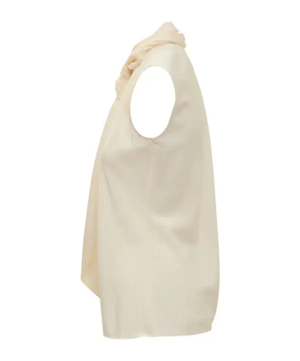 Alberta Ferretti Sleeveless Knotted Neck-tie Shirt