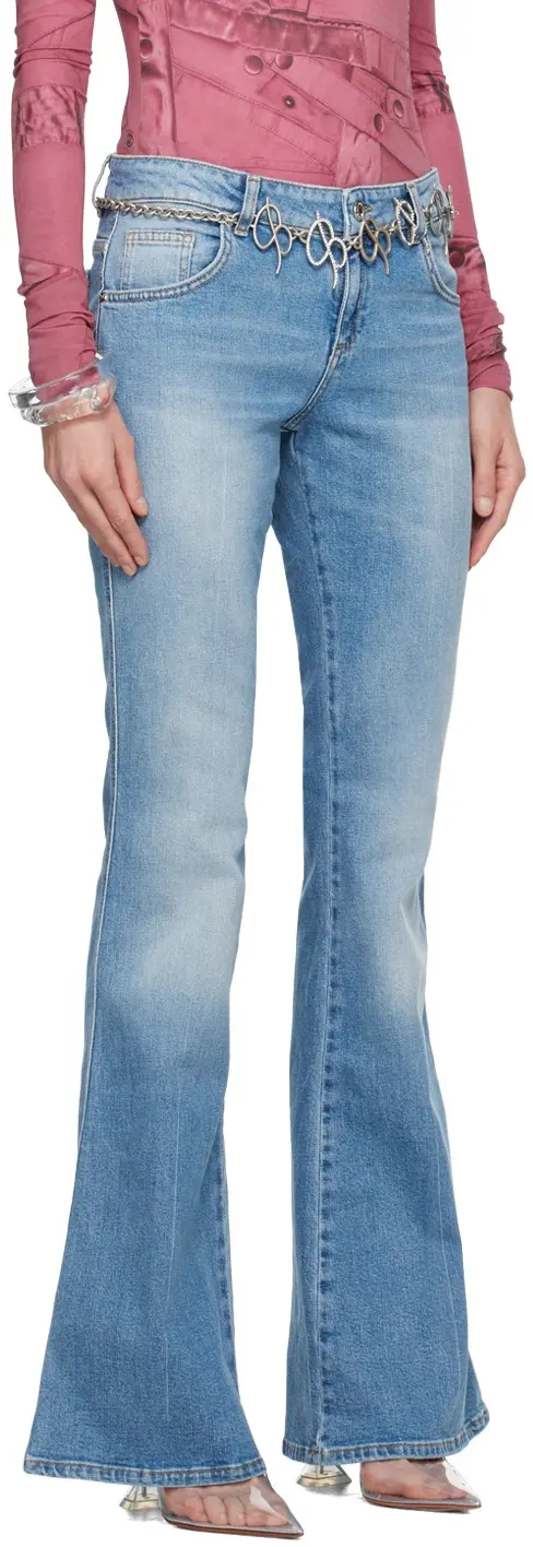 Blumarine Flared Cotton Jeans