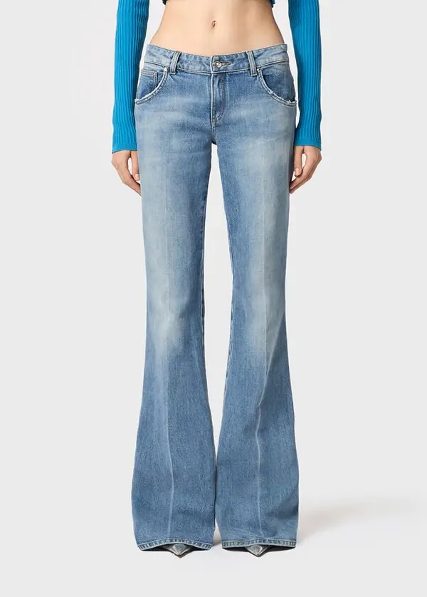 Blumarine Flared Cotton Jeans