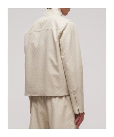 Gucci Monogrammed Zip-up Jacket - Light Beige