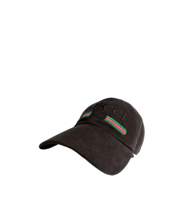 Gucci Embroidered Baseball Cap - Black