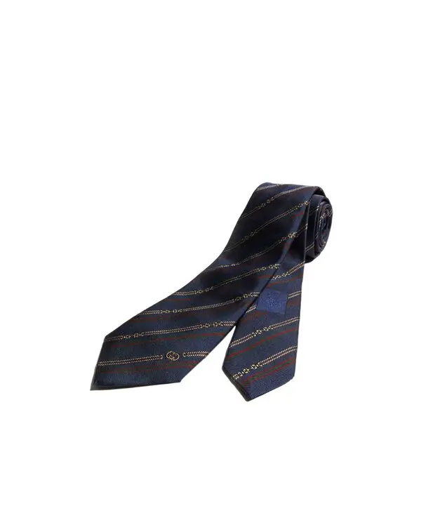 Gucci Interlocking Gg Horsebit Belt Tie - Blue