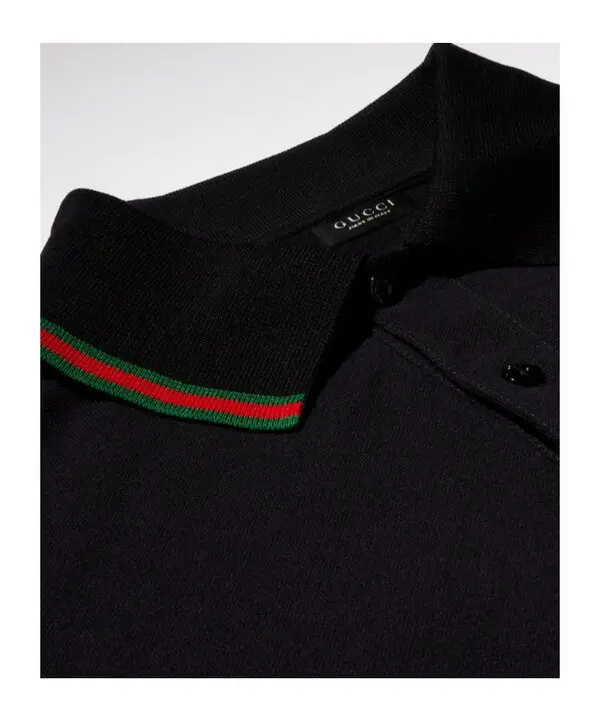 Gucci Jersey Piquet Polo Shirt - Black