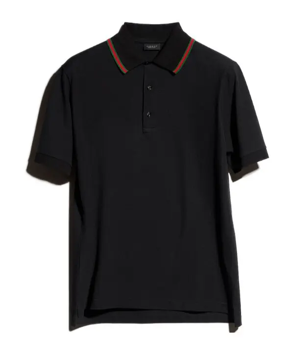 Gucci Jersey Piquet Polo Shirt - Black
