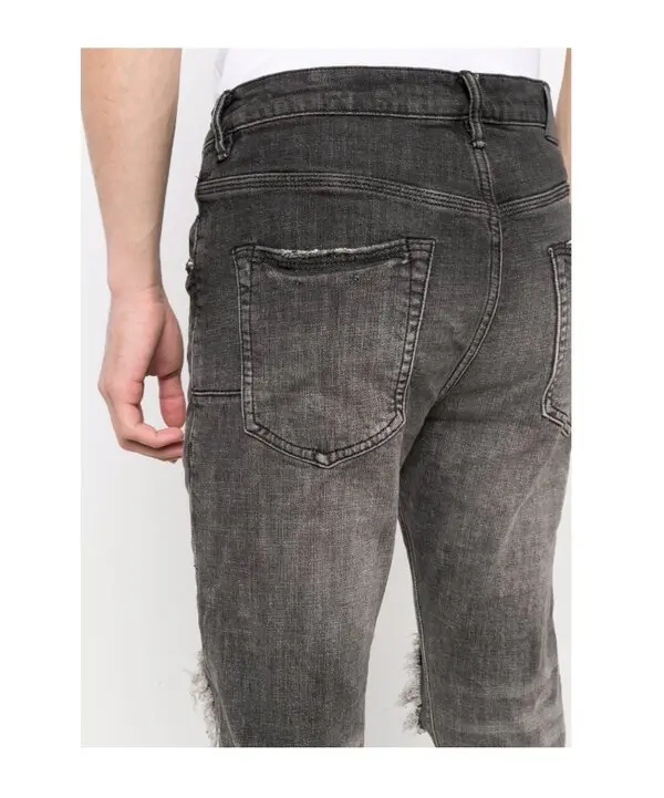 PURPLE BRAND Distressed Belt Loop Jeans - Grey