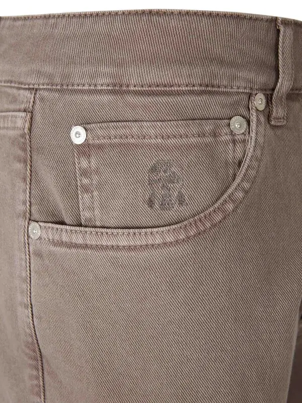 Brunello Cucinelli Button Fly Jeans - Brown