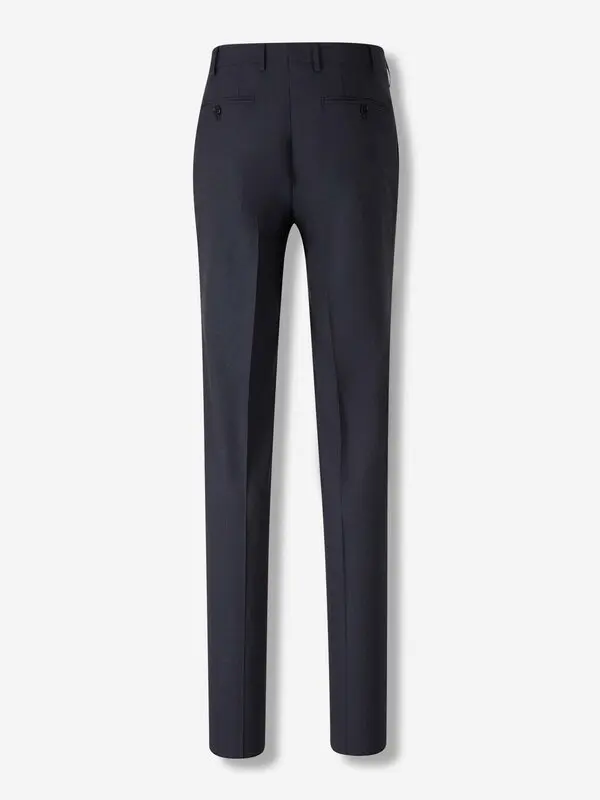 Canali Long-sleeved Suit Jacket And Trousers Two-piece Set - Black