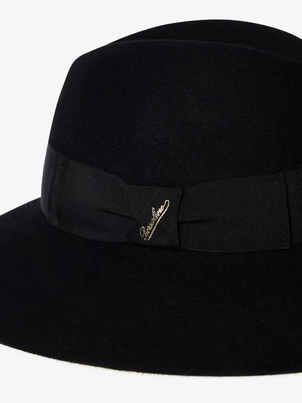 Borsalino Claudette Wide-brim Hat With Ribbon Detail
