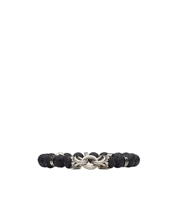 FERRAGAMO Logo Engraved Bracelet - Black
