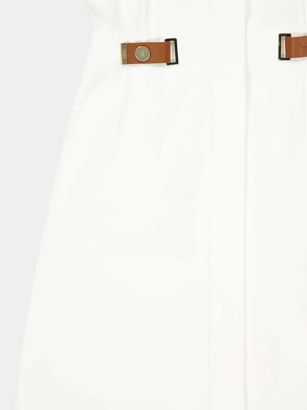 Fendi Sleeveless Midi Dress With Cinched Waist