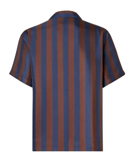 Fendi Striped Collared Short-sleeve Shirt