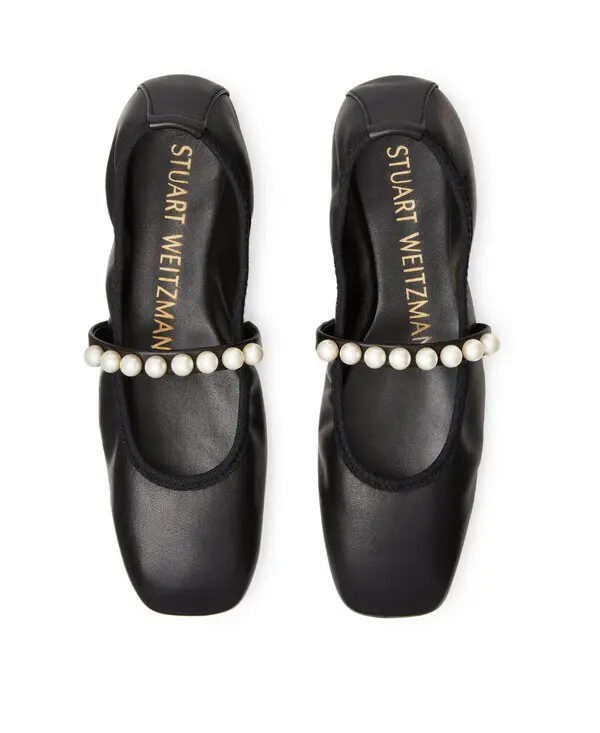 STUART WEITZMAN Goldie Embellished Ballet Flats