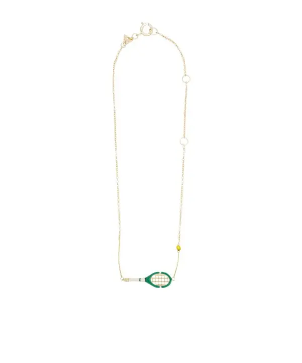 ALIITA Tennis Racquet Pendant Necklace - Yellow