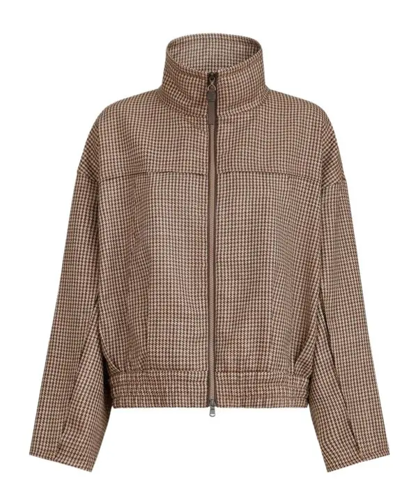 Brunello Cucinelli Prince Of Wales Bomber Jacket - Multicolor
