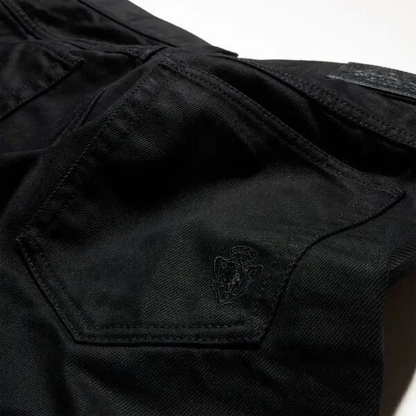 Gucci Slim Fit Jeans With Logo Patch
