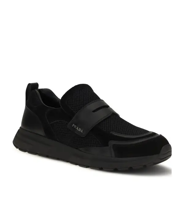 Prada Mesh Loafers - Black