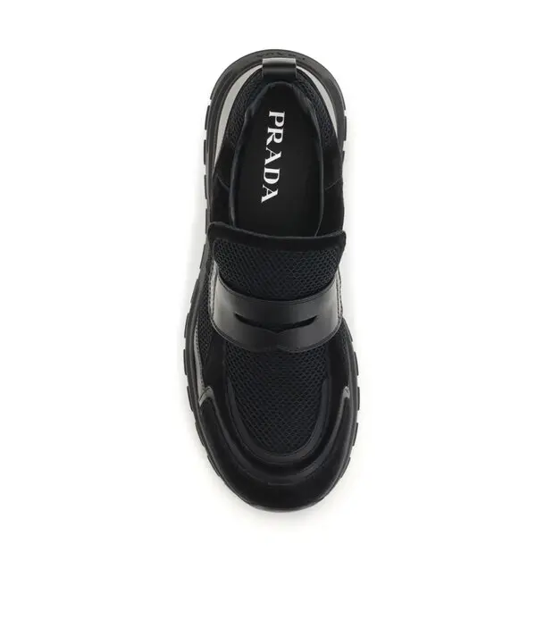Prada Mesh Loafers - Black