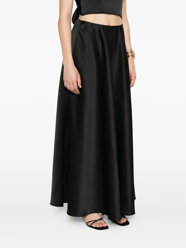 FORTE_FORTE Satin A-line Maxi Skirt