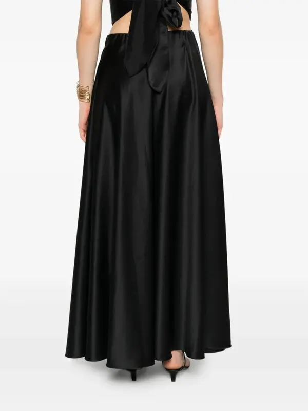 FORTE_FORTE Satin A-line Maxi Skirt