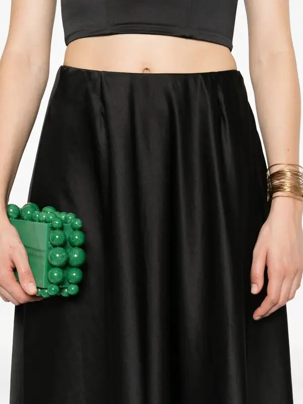 FORTE_FORTE Satin A-line Maxi Skirt