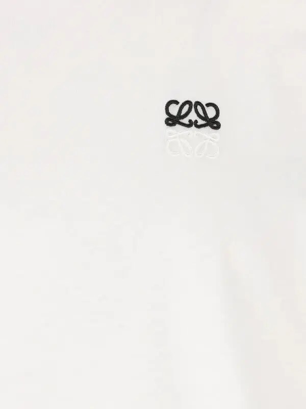 Loewe Logo Detailed Short Sleeved T-shirt - White