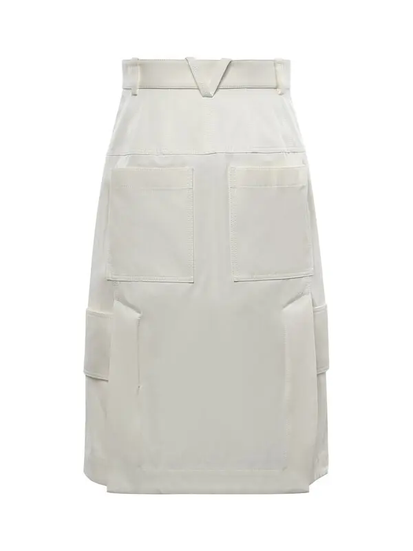 Bottega Veneta Belted A-line Midi Skirt