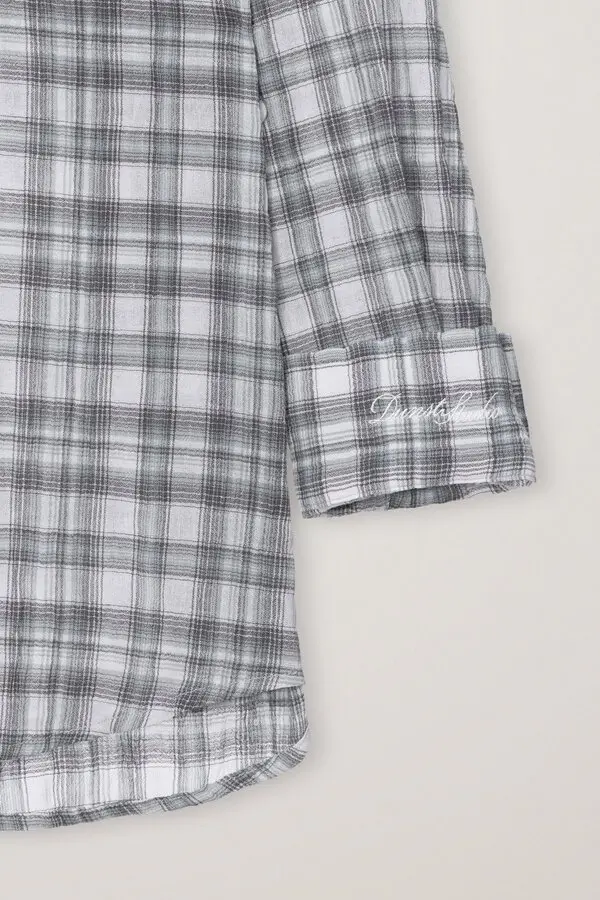 DUNST Check-pattern Long-sleeve Shirt