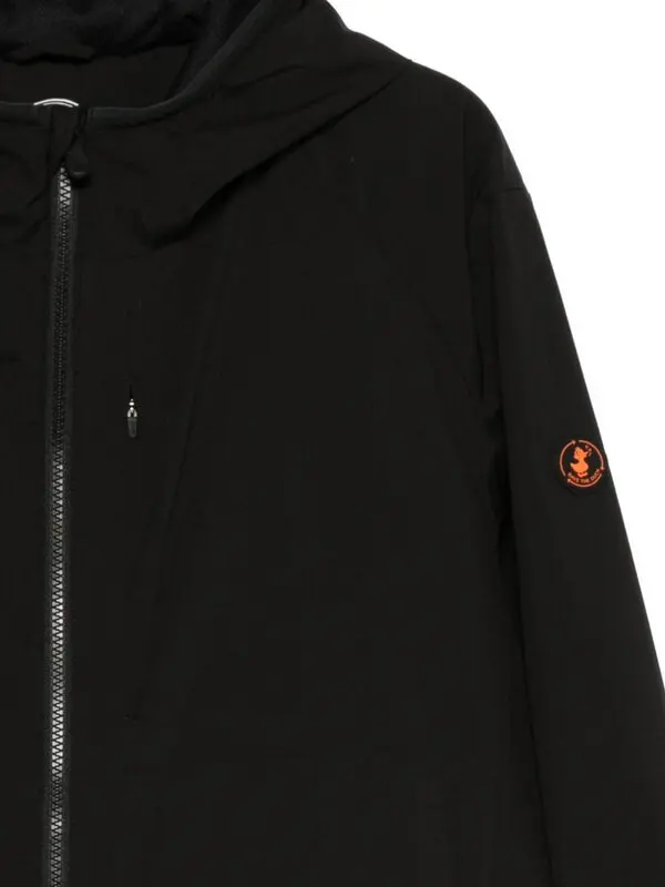 SAVE THE DUCK Hooded Logo-patch Jacket