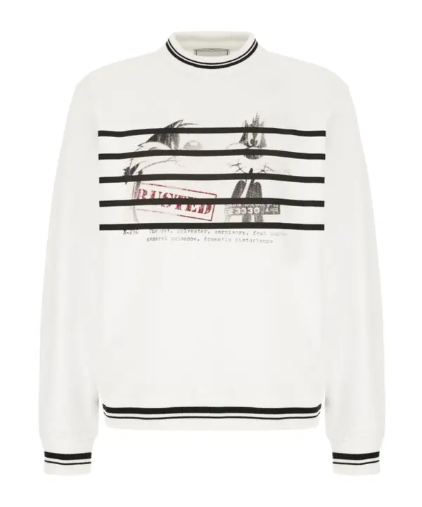 Iceberg Two-tone Striped Sweater - White